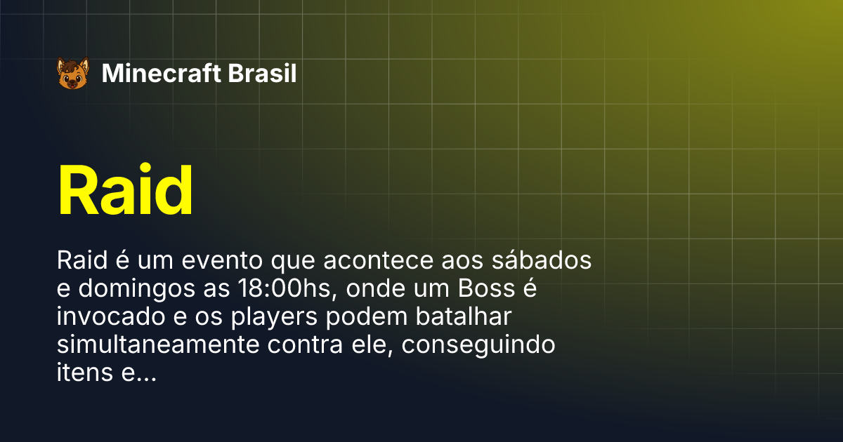 Raid | Minecraft Brasil