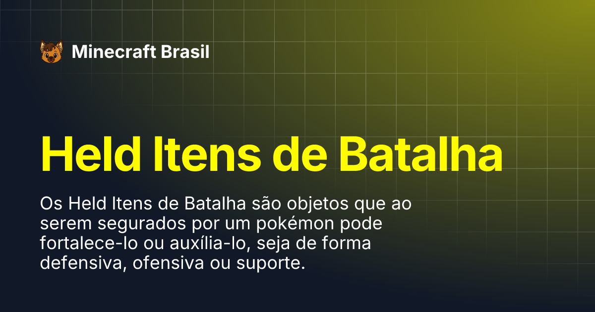Held Itens de Batalha | Minecraft Brasil