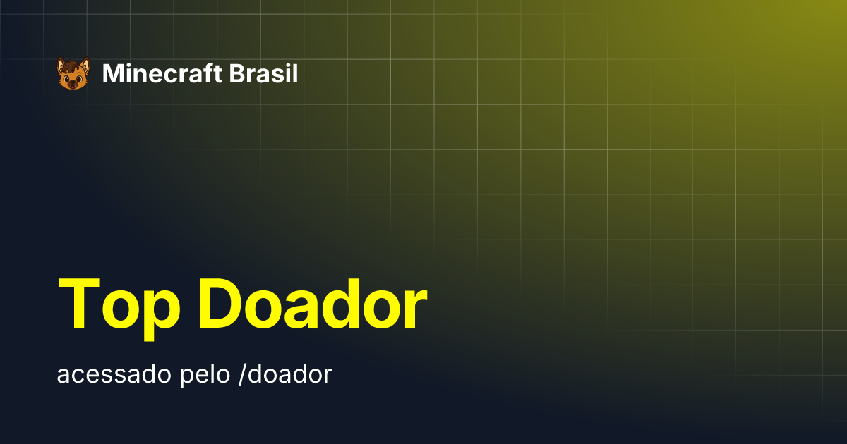 Top Doador | Minecraft Brasil