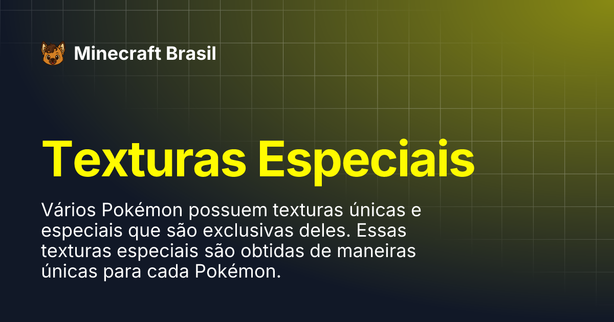 Texturas Especiais | Minecraft Brasil