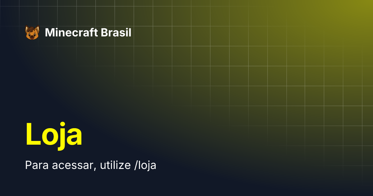 Loja | Minecraft Brasil