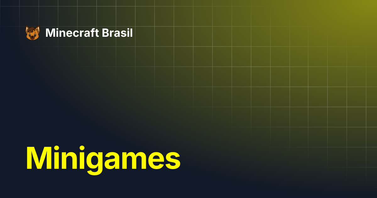 Minigames | Minecraft Brasil