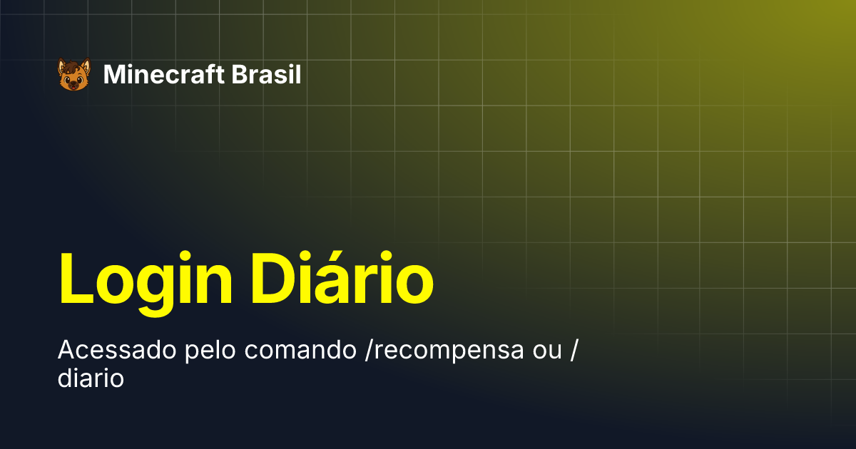 Login Diário | Minecraft Brasil